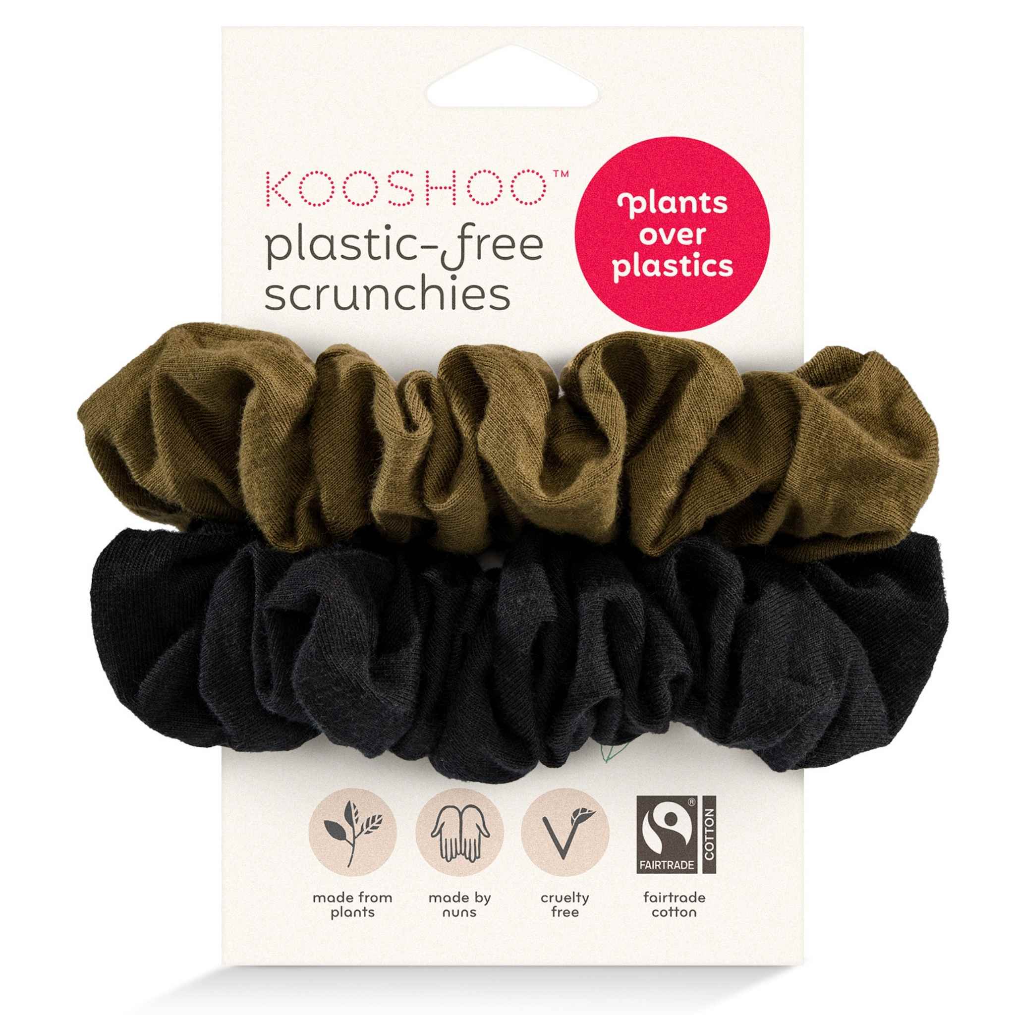Plastic-Free Scrunchies Made of Organic Cotton for Soft, Ouchless Hold ...